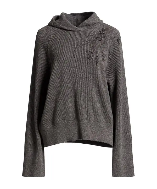 Brunello Cucinelli Midweight Cashmere Knit Hooded Longsleeve Top