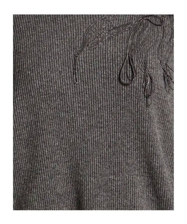 Brunello Cucinelli Midweight Cashmere Knit Hooded Longsleeve Top