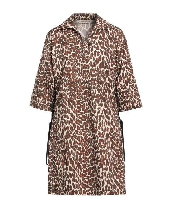Tory Burch Leopard Print Shirt Dress - Ivory