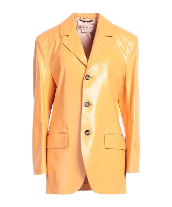 Marni Single-breasted Leather Coat