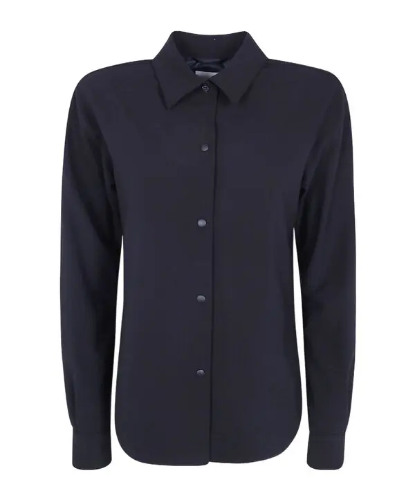Aspesi Wool Blend Button-up Shirt - Black