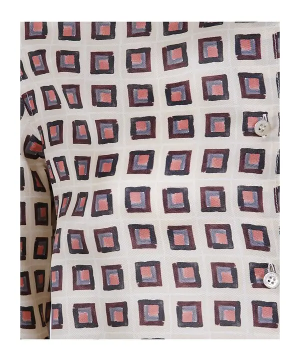 Aspesi Geometric Print Button-up Shirt