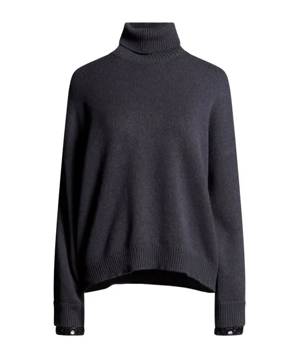 Brunello Cucinelli Solidcolor Knit Turtleneck Sweater - Blue