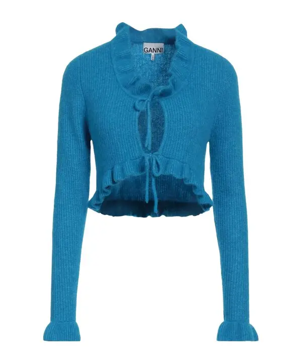 GANNI Lightweight Knitted Long-sleeve Crew-neck Top