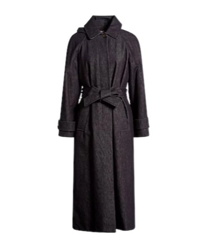 Brunello Cucinelli Dark Denim Trench Coat - Blue