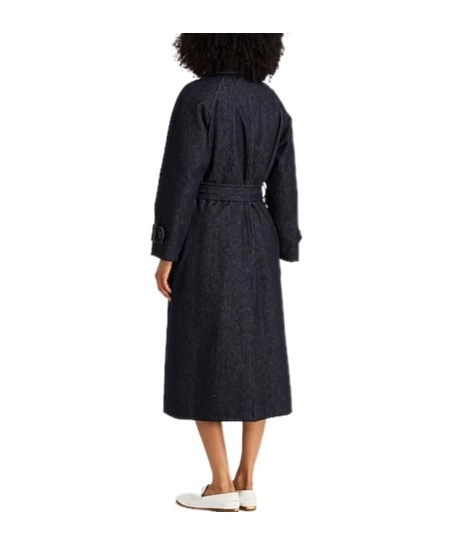 Brunello Cucinelli Dark Denim Trench Coat