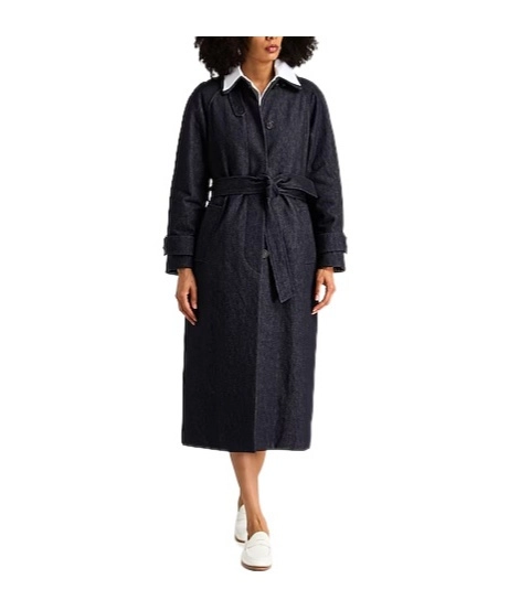 Brunello Cucinelli Dark Denim Trench Coat