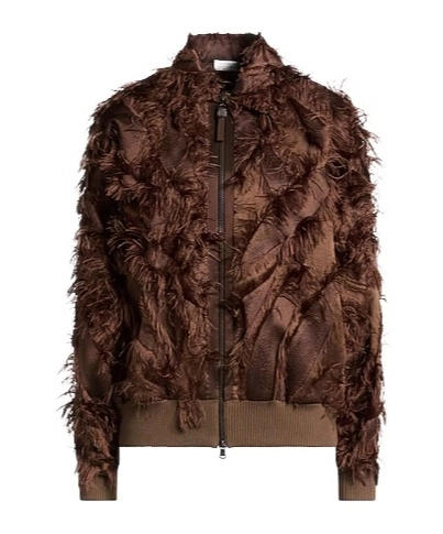 Brunello Cucinelli Satin Baseball Jacket - Brown