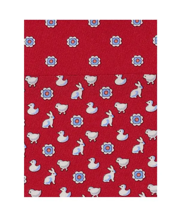 FERRAGAMO Charms Print Silk Tie
