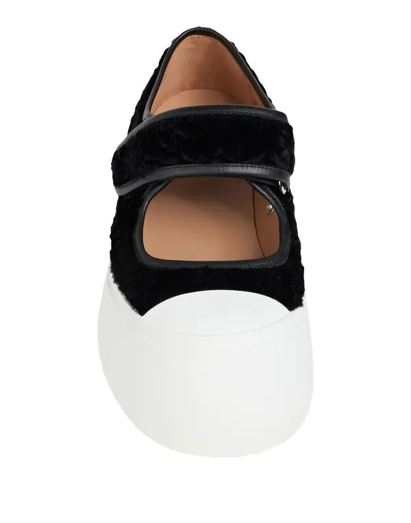 Marni Multicolored Mary Jane Flats - Black