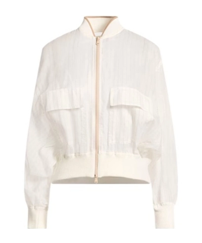 Brunello Cucinelli Striped Bomber Jacket