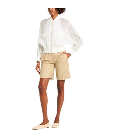 Brunello Cucinelli Striped Bomber Jacket