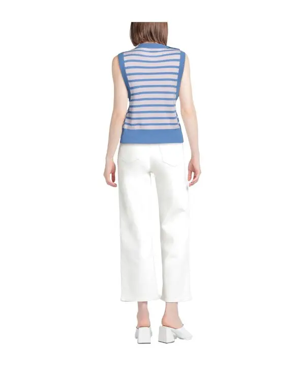 GANNI Striped Sleeveless Knit Top