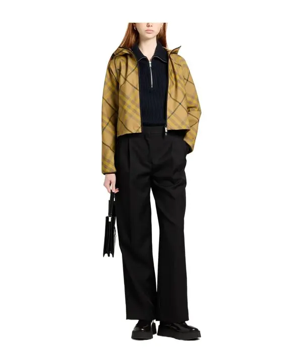 Burberry Solid Color Casual Trousers
