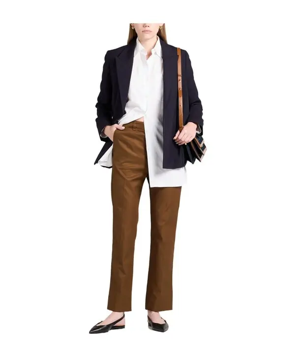 Saint Laurent Solidcolor Straightleg Trousers