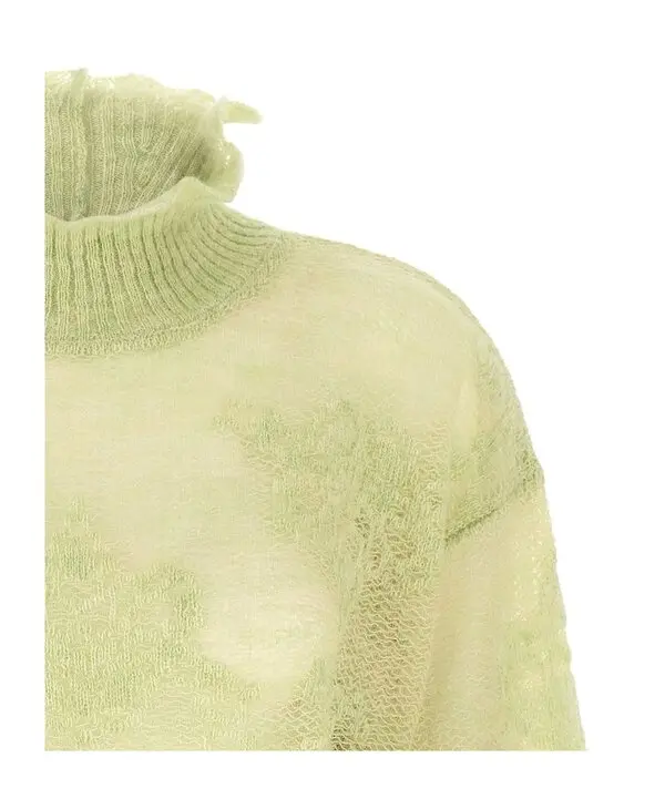 TWINSET Jacquard Belted Maxi Knitted Sweater