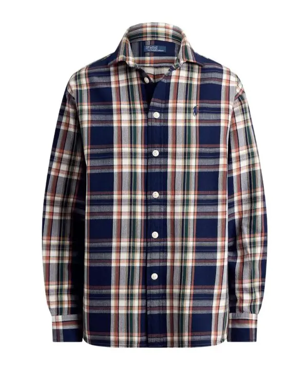 Polo Ralph Lauren Plaid Cotton Shirt - Navy Blue