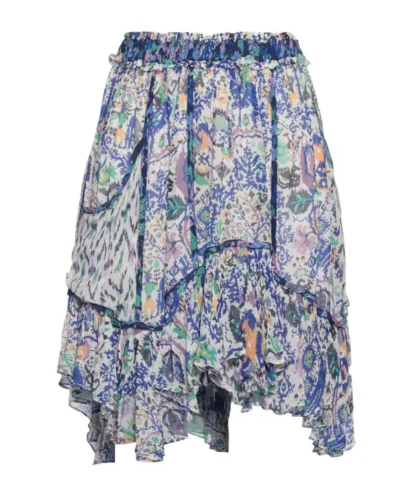 Isabel Marant Étoile Multi-color Chiffon Asymmetrical Skirt
