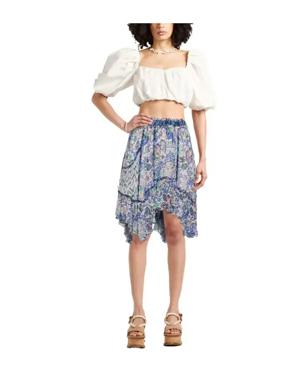Isabel Marant Étoile Multi-color Chiffon Asymmetrical Skirt