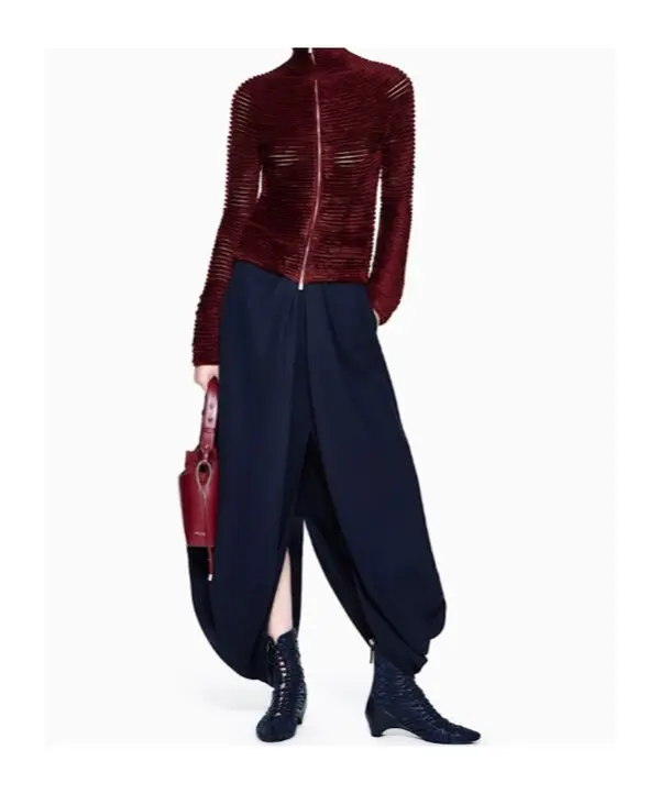 Giorgio Armani Pleated V-hem Skirt