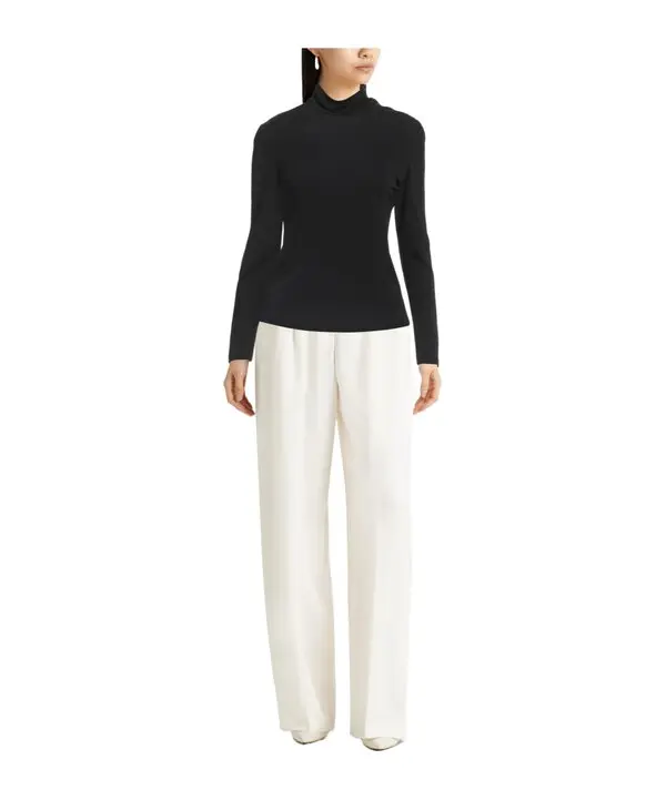 Tory Burch Solidcolor Turtleneck Longsleeve Tshirt