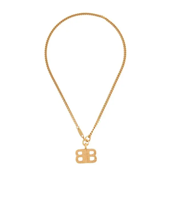 Balenciaga Metal Pendant Necklace - Gold