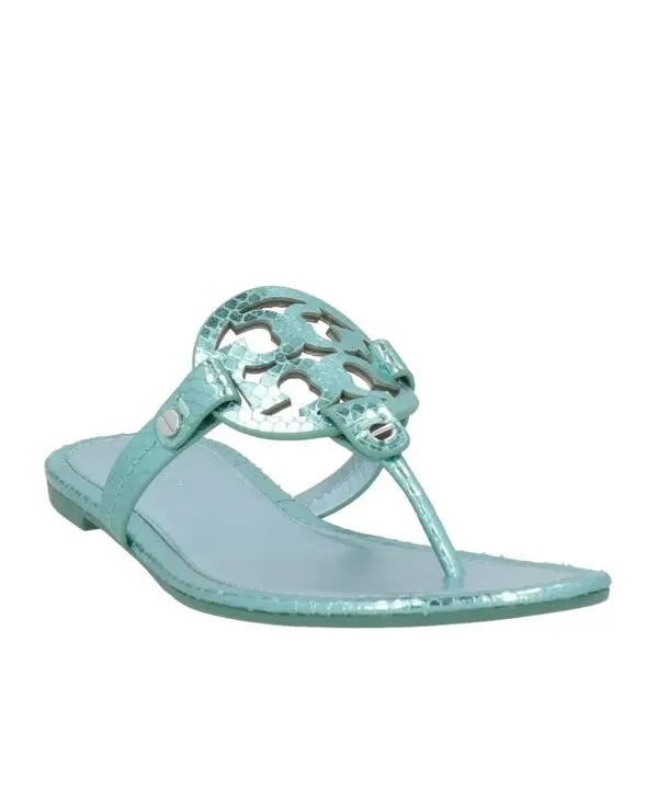 Tory Burch Flat Metallic Thong Sandals
