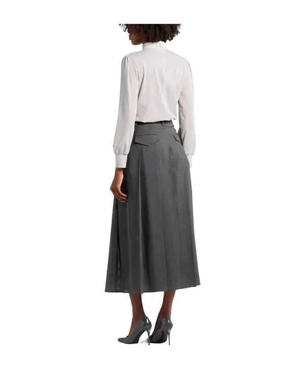 Brunello Cucinelli Solidcolor Ruched Skirt