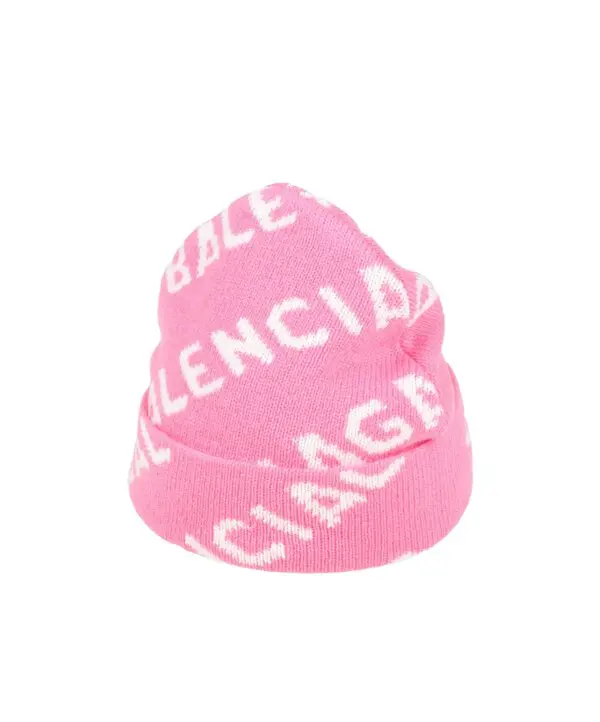 Balenciaga Medium And Thick Woolen Cap - Pink