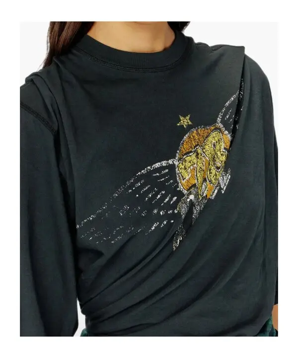 DIESEL® T-shirt Bodysuit With Concert Graphics