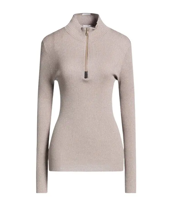 Brunello Cucinelli Solidcolor Metallicthread Knit Sweater