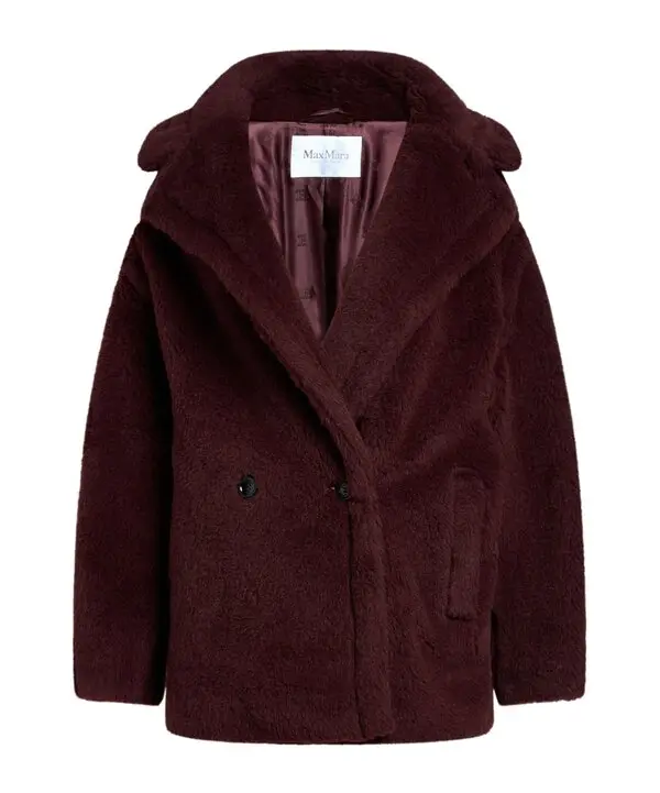 Max Mara Solid-colored Lambskin Coat - Brown