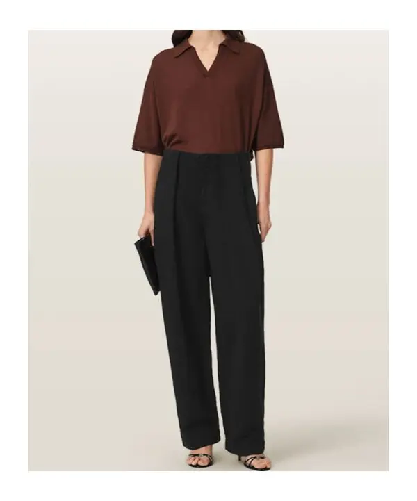 ALLSAINTS Phi Linen-blend Wide Leg Trousers