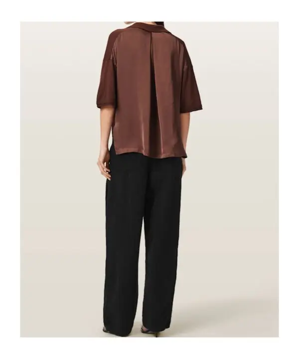 ALLSAINTS Phi Linen-blend Wide Leg Trousers