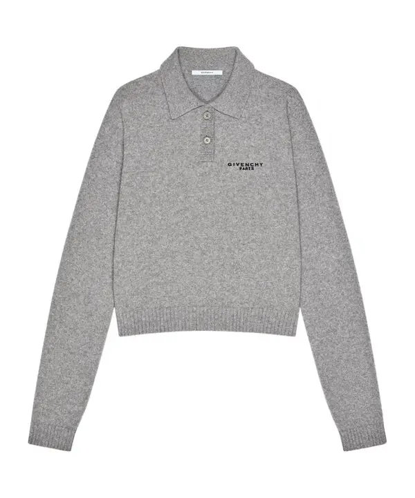 Givenchy Wool And Cashmere Polo Shirt - Gray