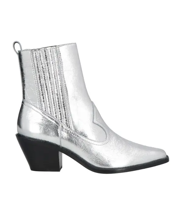 Tory Burch Metallic Denim Ankle Boots