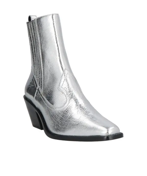 Tory Burch Metallic Denim Ankle Boots