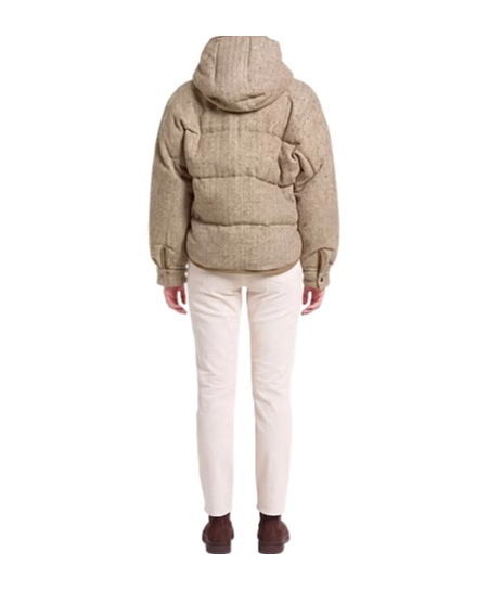 Brunello Cucinelli Tweed Down Jacket