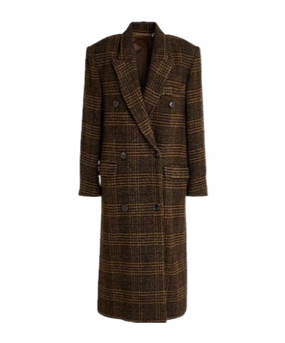 Isabel Marant Étoile Plaid Doublebreasted Long Coat