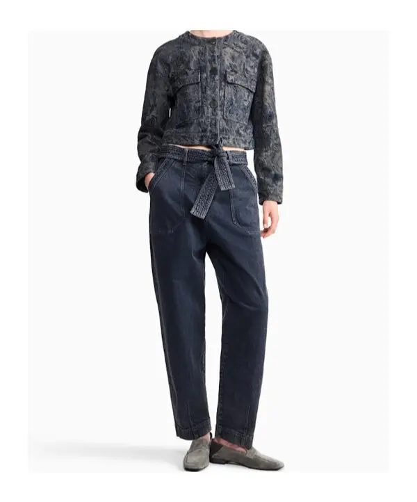 Giorgio Armani Belted Wide-leg Jeans