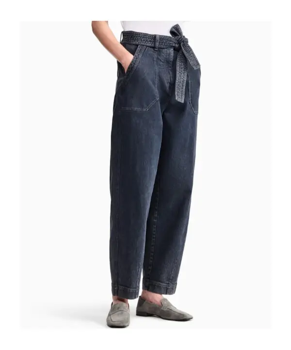 Giorgio Armani Belted Wide-leg Jeans