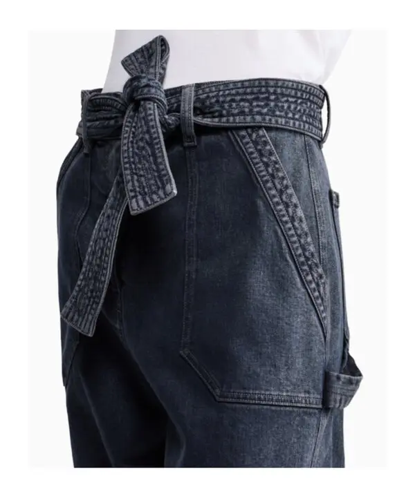 Giorgio Armani Belted Wide-leg Jeans