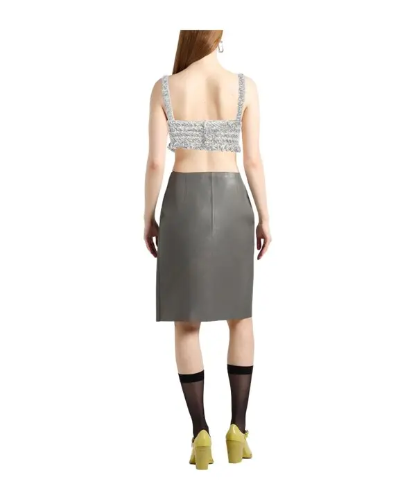 Dolce & Gabbana Two-tone Metallic Tank Top
