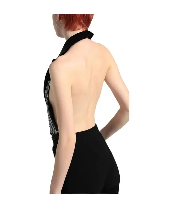 Dolce & Gabbana Two-tone Satin Sleeveless Top