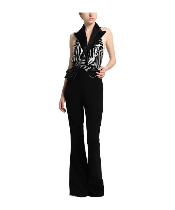 Dolce & Gabbana Two-tone Satin Sleeveless Top
