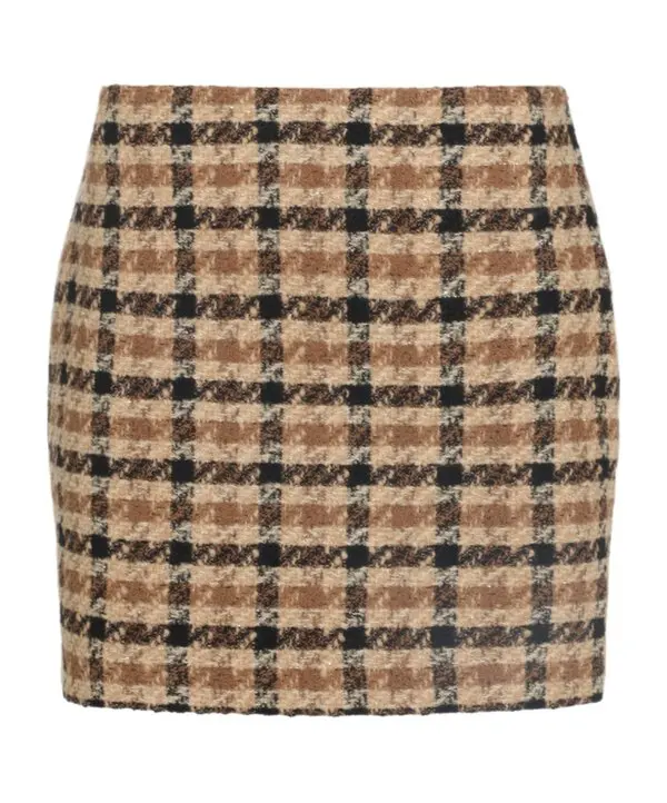 TWINSET Check Bouclé Miniskirt - Multi-color