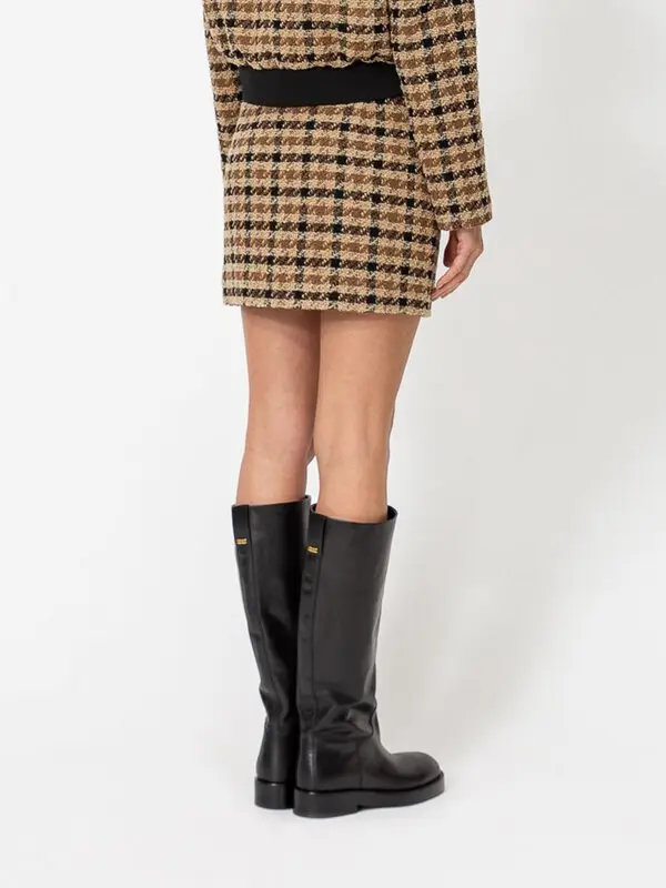 TWINSET Check Bouclé Miniskirt - Multicolor