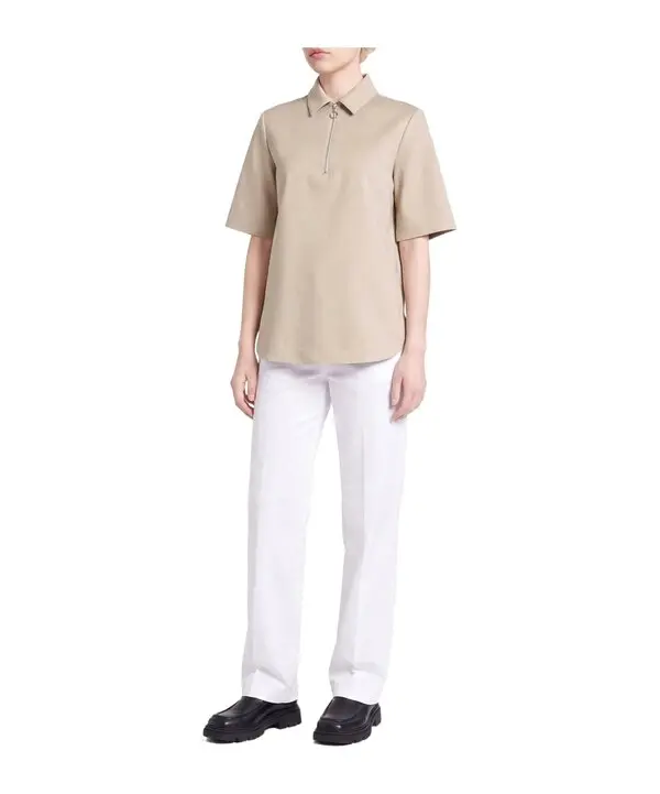 Max Mara Short Sleeve Zip Polo Shirt - No