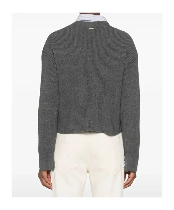 TWINSET Ribbed-knit V-neck Sweater