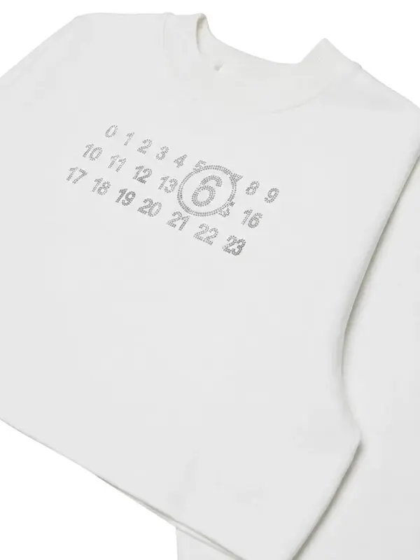 MAISON MARGIELA Numbers-embellished Cropped Sweatshirt